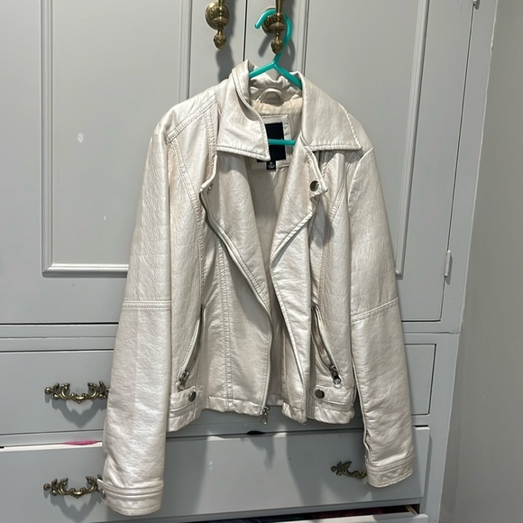 Jackets & Coats | Youth Cream Leather Jacket | Poshmark